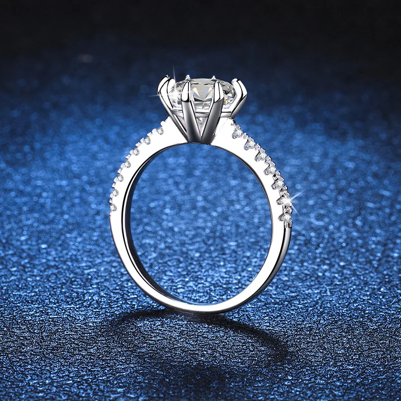 outlets on sale o1s22i1n0723 2CT Moissanite Diamond halo ring 925 Sterling Silver size 8