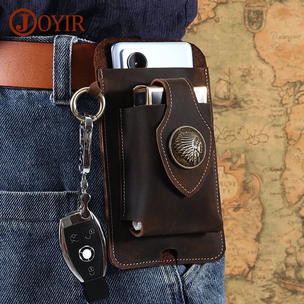 JOYIR-Genuine-Leather-Cell-Phone-Holster-Case-with-Belt-Loop-Pouch ...