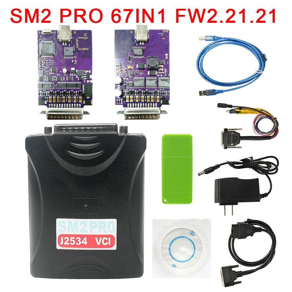 Programador V2.21 SM2 Pro J2534 VCI ECU, lectura y escritura, 67IN1 ...