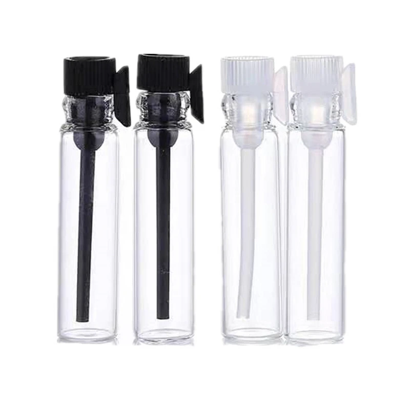 100PCS/LOT 0.5 1 2 3ml Clear Transparent Glass Essential Oil Perfume ...