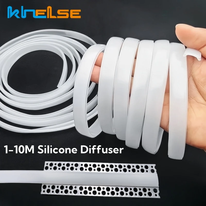 1-10m Bendable LED Aluminum Profile Silicone Diffuser Flexible Channel Milky Cover Replaceable ...