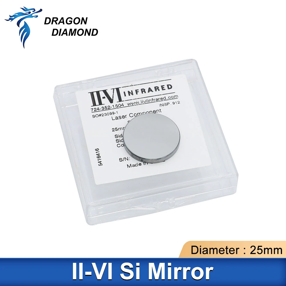 Original-II-VI-Si-Laser-Reflective-Mirror-20mm-25mm-Thickness-3mm-Co2 ...