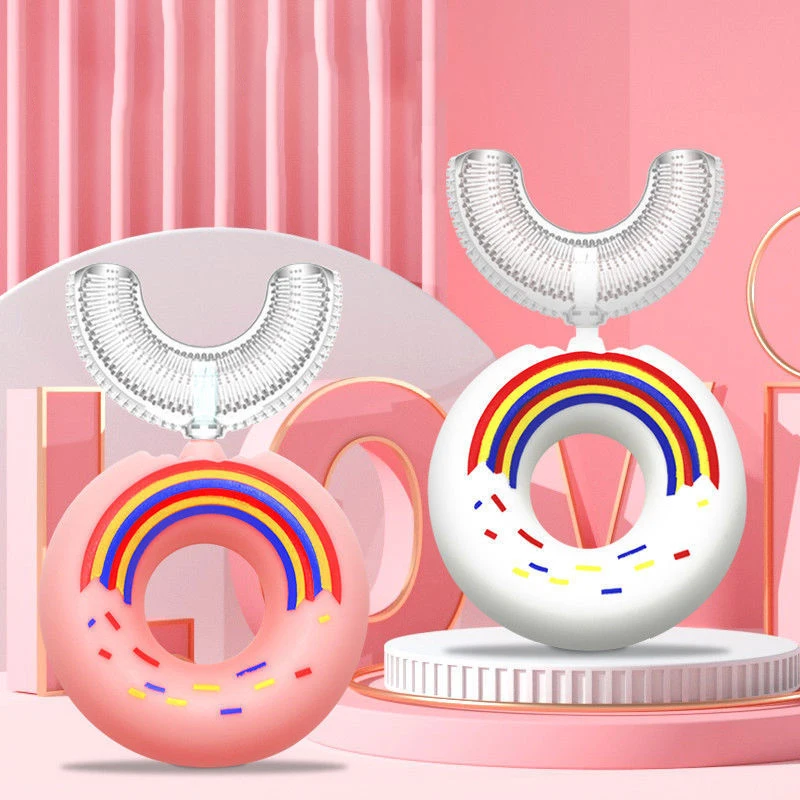 Kids-U-Shaped-Toothbrush-Silicone-360-Degree-Children-s-Toothbrush-For ...