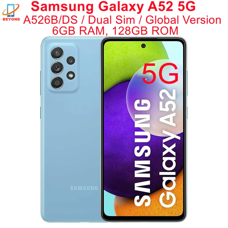 سامسونج غالاكسي A52 5G A526B/DS المزدوج سيم 6.5 "6GB RAM 128GB ثماني ...