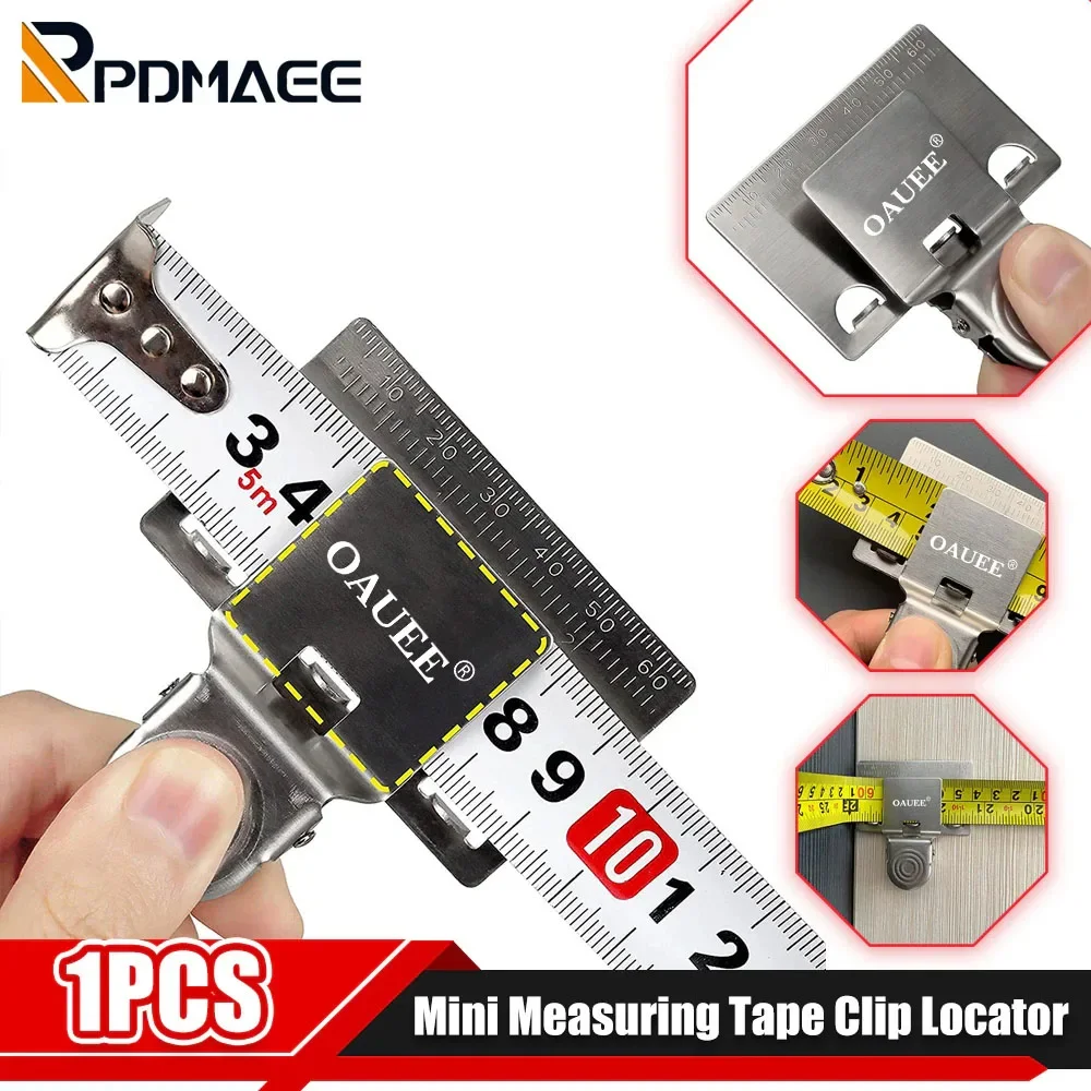 Mini-Measuring-Tape-Clip-Locator-Stainless-Steel-Woodworking-Measure ...