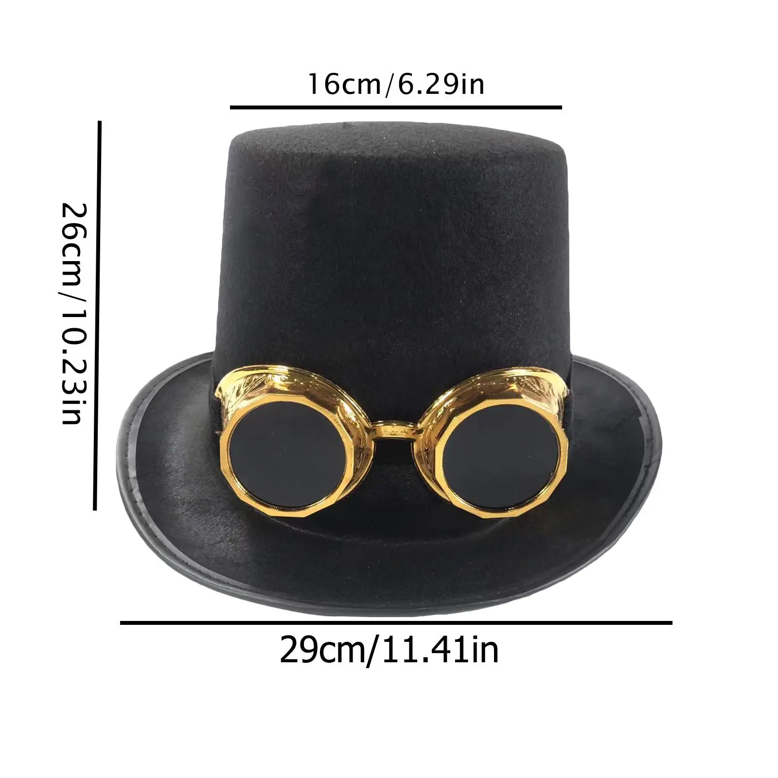 Steampunk Goggles Top Hat