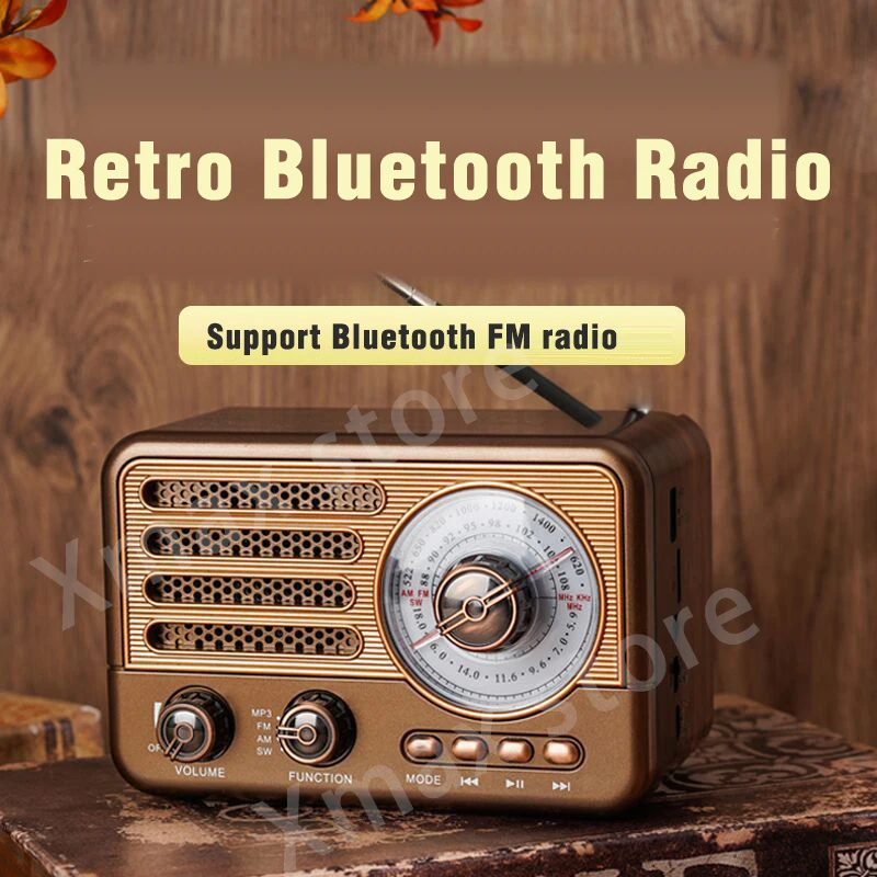 Luxury-Design-Wireless-Bluetooth-Speaker-Vintage-FM-Radio-Receiver ...