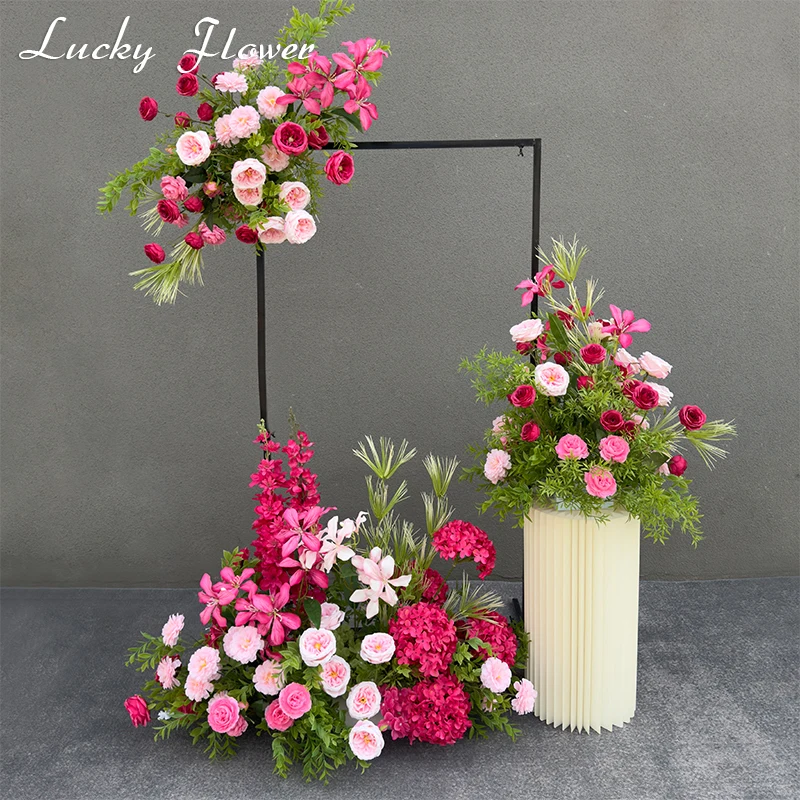 Forest-Style-artificial-flower-Hanging-flower-row-Wedding-Decoration ...