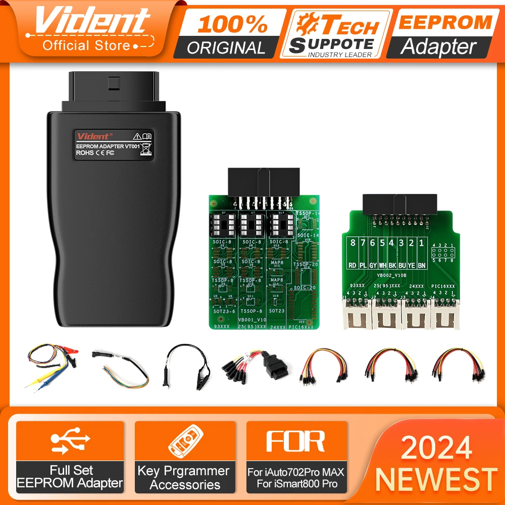 2024-VIDENT-Full-Set-EEPROM-Adapter-Key-Prgrammer-Accessories-For ...