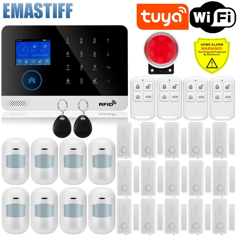 W2B-Security-Alarm-System-for-Home-GSM-Wifi-Tuya-Smart-Life-App-Control ...