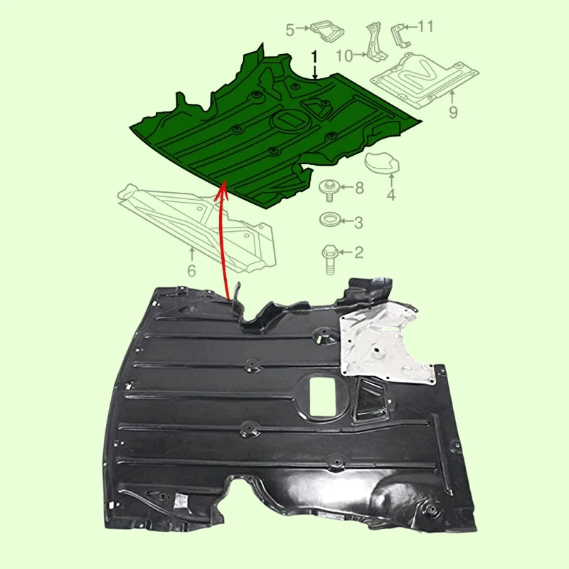 For-BMW-3-Series-E90-E91-E92-Car-Engine-Mudguard-51757129341-Front ...