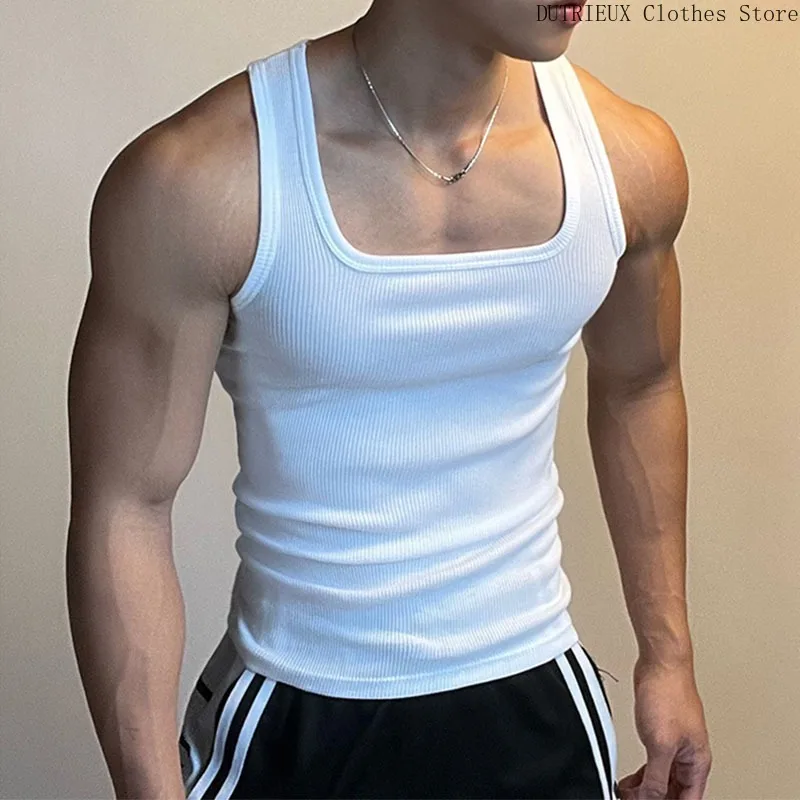 Thread Tight Stretch Slim Men's Vest, Sports Fitness Running Sweat ...