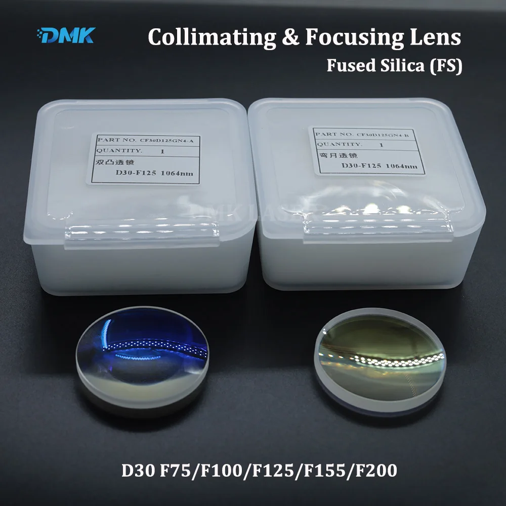 D30 F75/100/125/150/155mm Fiber Laser Collimating Lens fused sillica ...