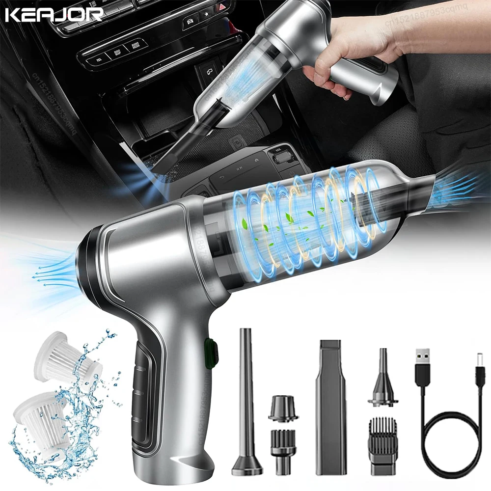 Wireless Car Vacuum Cleaner 95000PA Cordless Handheld Mini Auto Cleaner ...