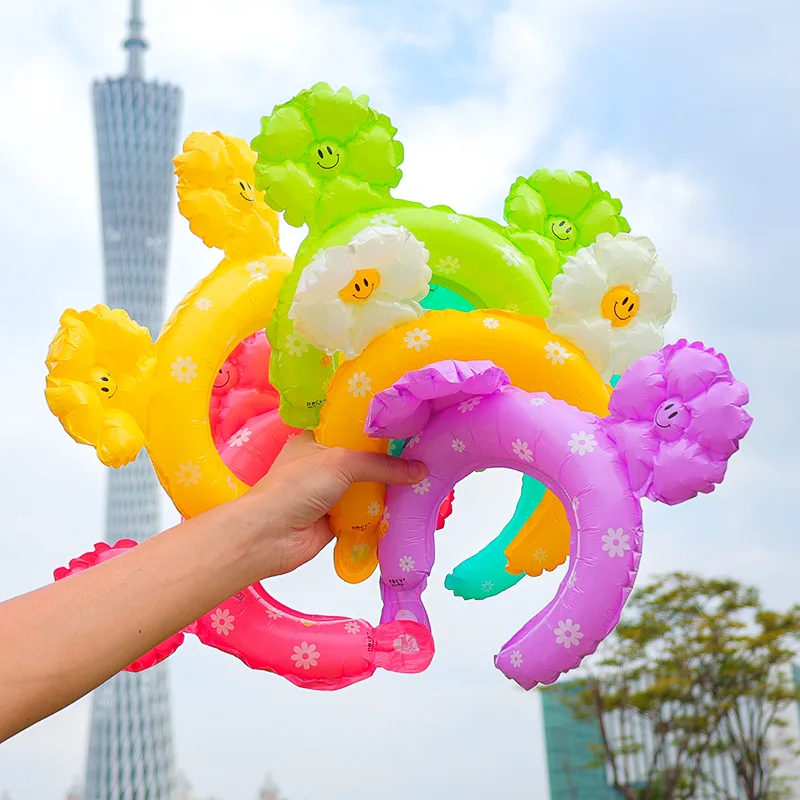 10pcs Sweet Daisy Flower Tiara Headband Balloon Kids Toy for Baby ...