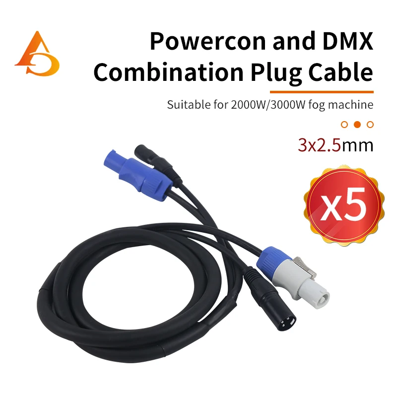 5pcs-DMX-Powercon-Cable-Power-Line-Combination-Plug-Lighting ...