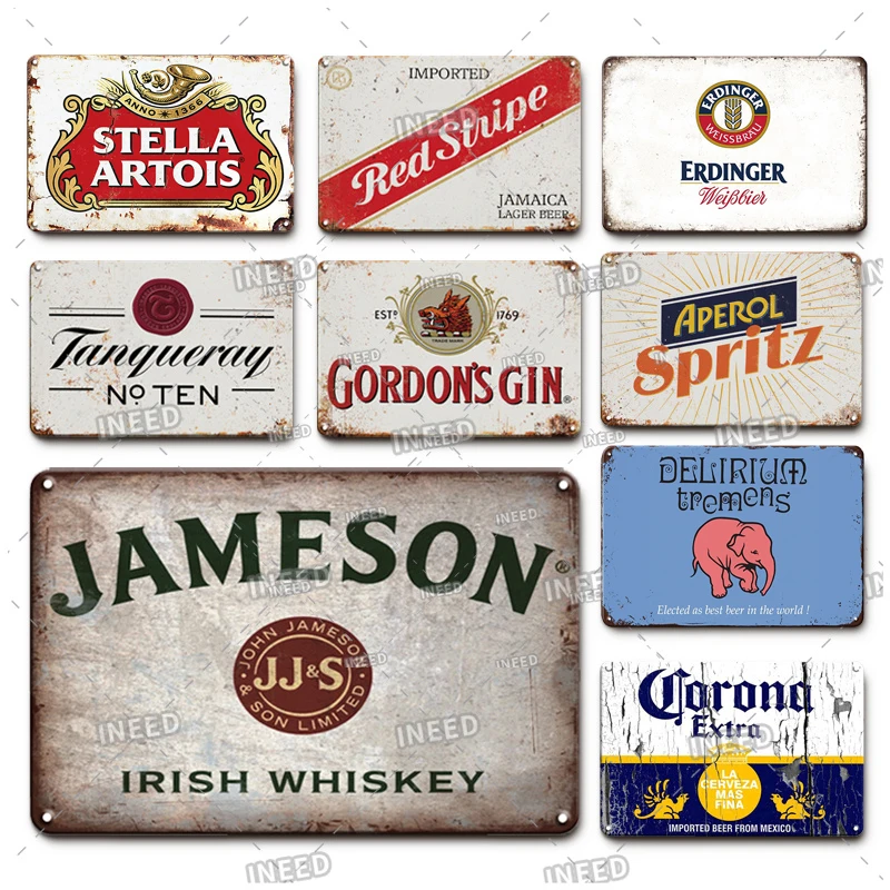 INEED-Decor-Beer-Metal-Plaque-Vintage-Tin-Sign-Metal-Sign-Tin-Plate ...