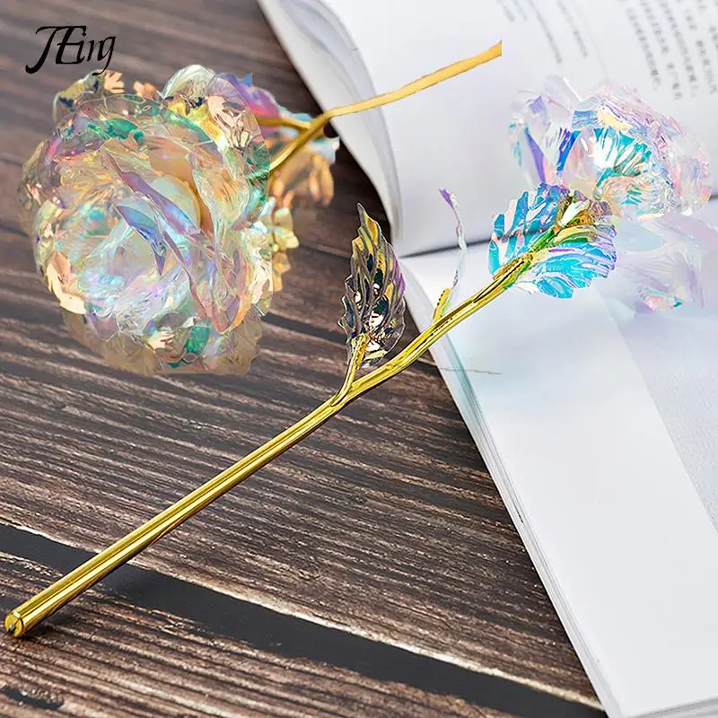 24k-Gilded-Rose-Gold-Crystal-Artificial-Rose-Flower-The-Best-Gift-for ...