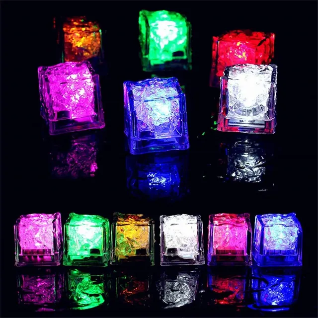 Glow Party Cubes 24 Pack Waterproof LED Ice Cubes - Multi-Color ...