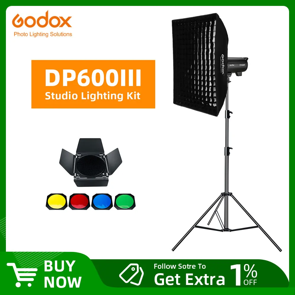 Godox DP600III 600W GN106 2.4G Built-in X System Studio Strobe Flash ...