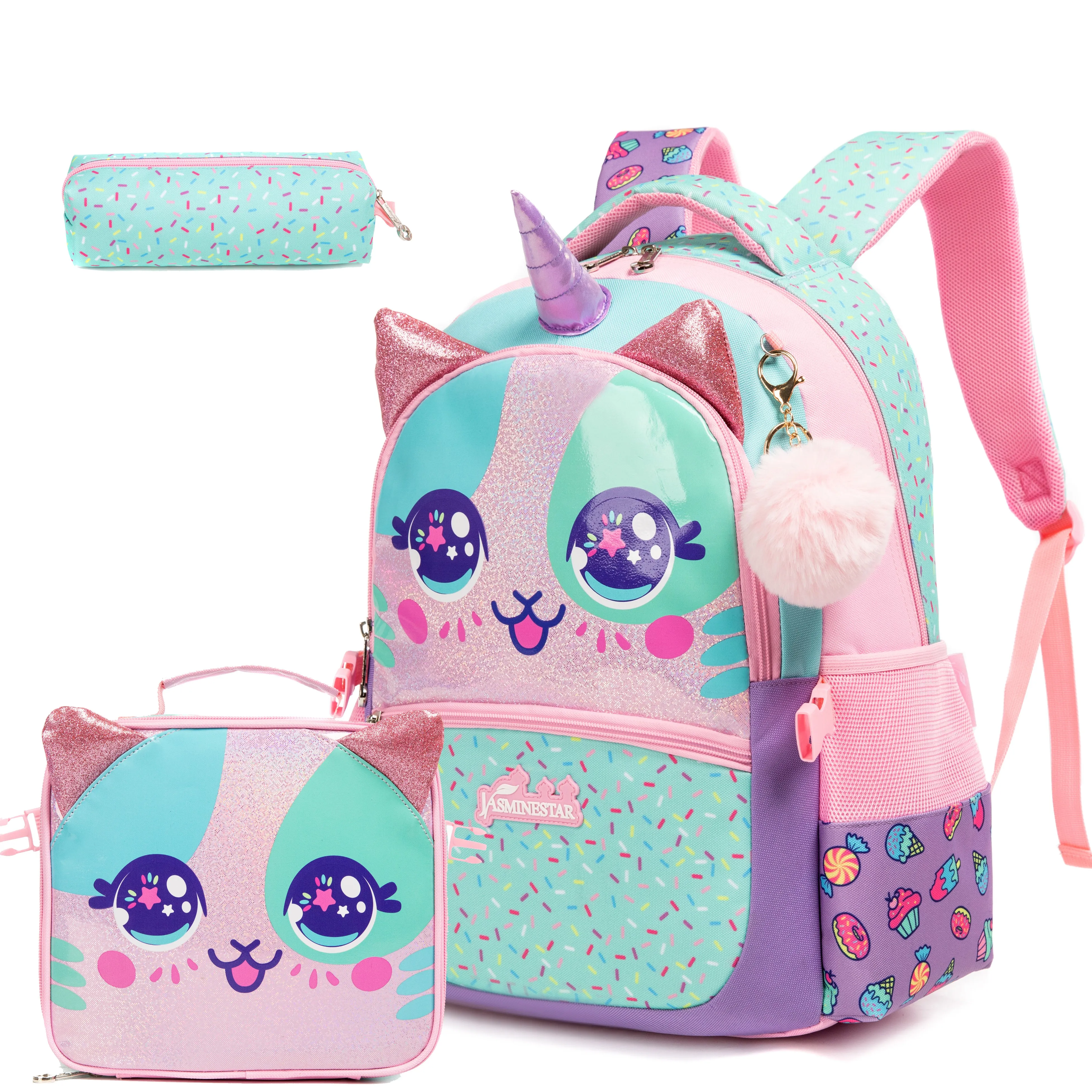 Kids-Backpacks-for-Girls-School-Bag-with-Lunch-Box-School-Backpack-for ...