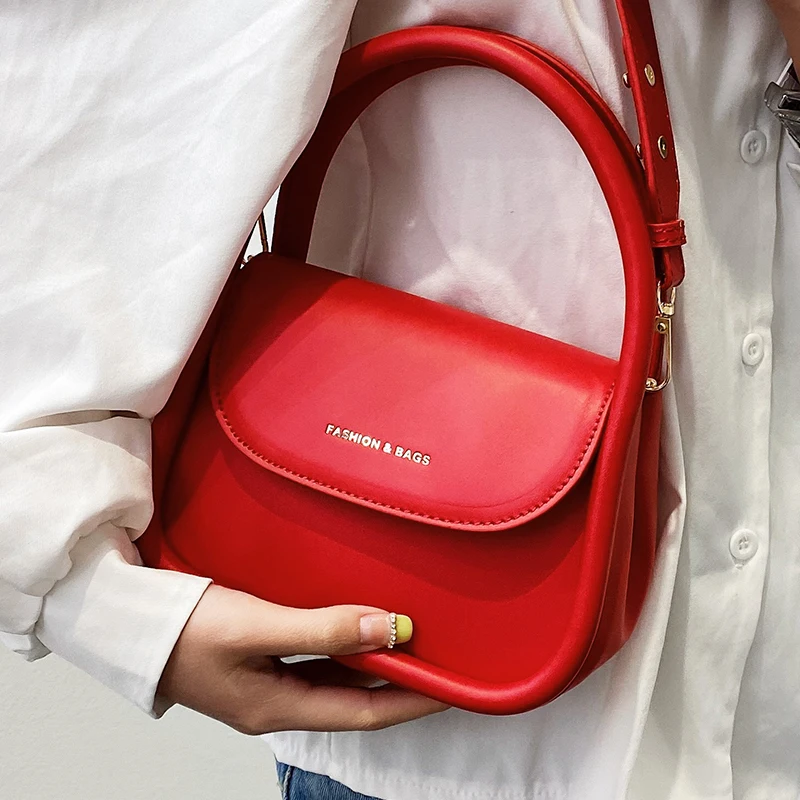 Elegant-Small-Flap-Handbag-Red-Luxury-Women-s-Simple-Retro-Shoulder-Bag ...