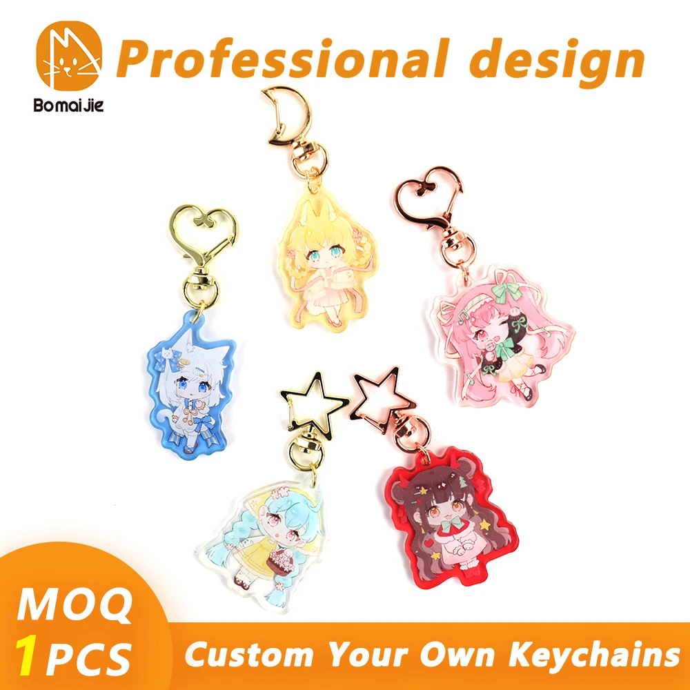 Bomaijie Custom Acrylic Keychain Cartoon Logo Key Chain Photo ...