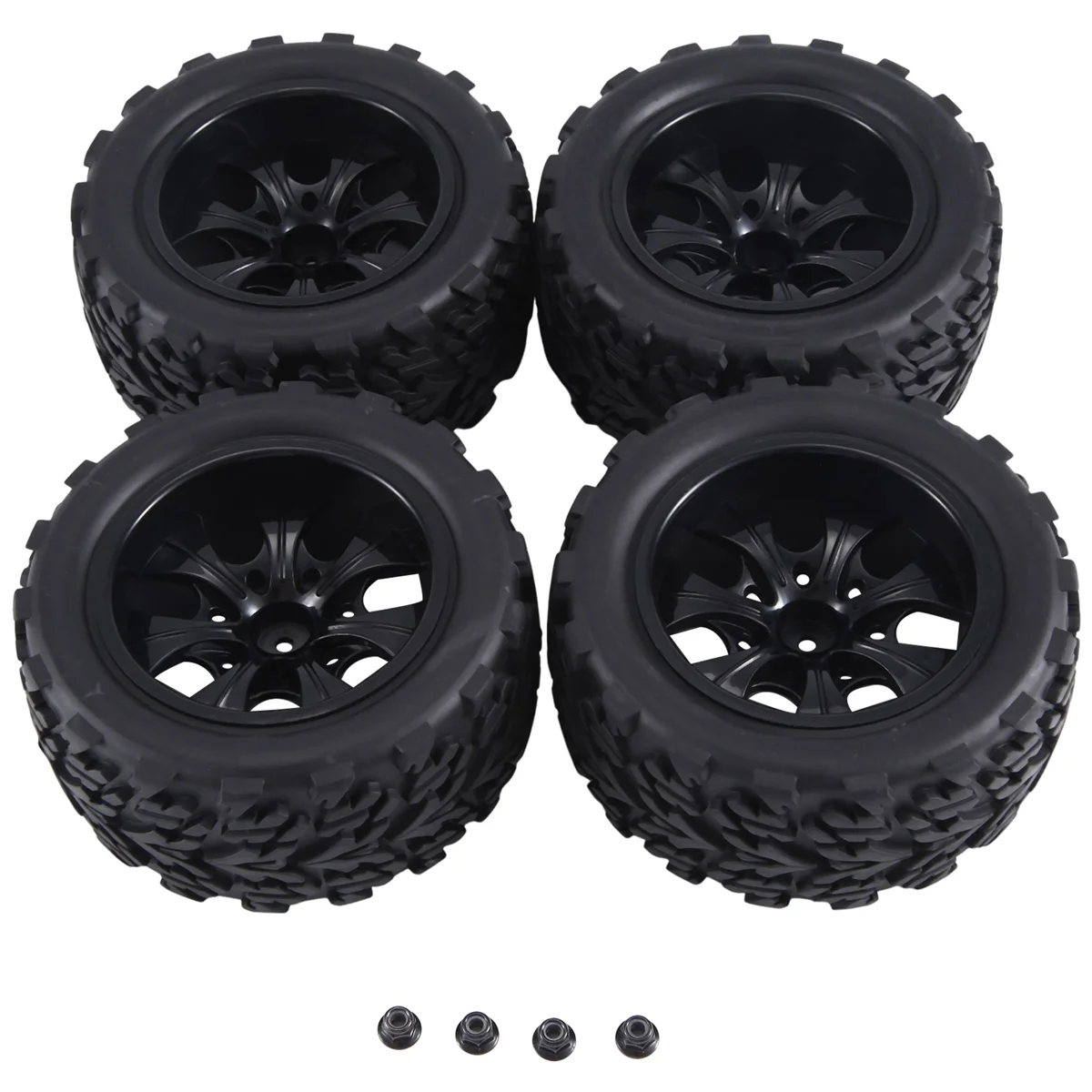 12mm-Hex-1-10-RC-Truck-Wheels-and-Tires-for-Traxxas-Rustler-2Wd-4X4-VXL ...