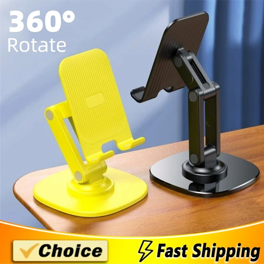 Metal-360-rotating-mobile-phone-holder-Foldable-desktop-mobile-phone ...