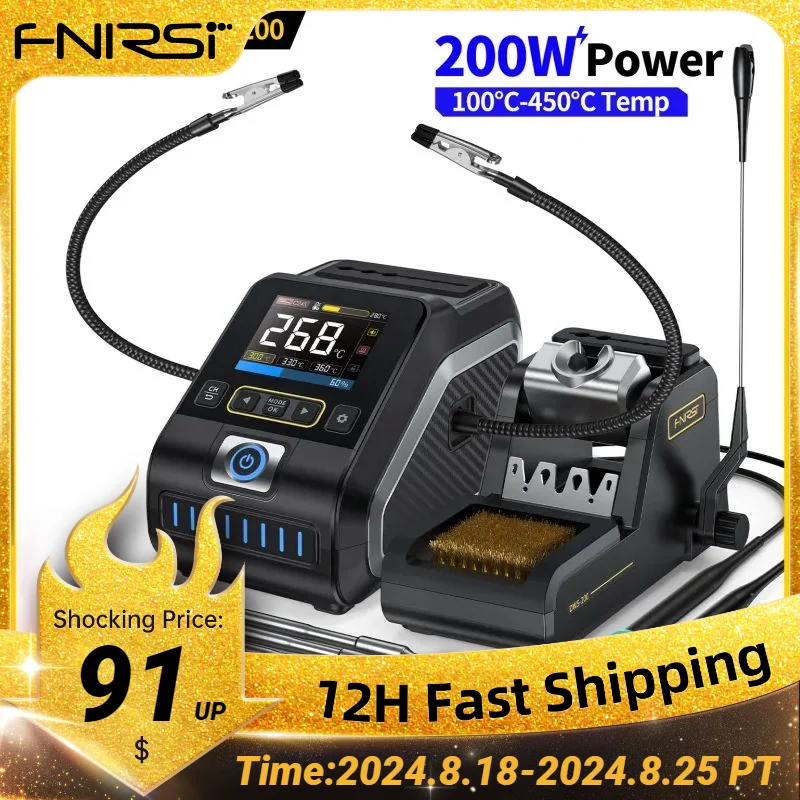 FNIRSI-DWS-200-200W-Power-Repaid-Heating-Soldering-Iron-Staion-C210 ...