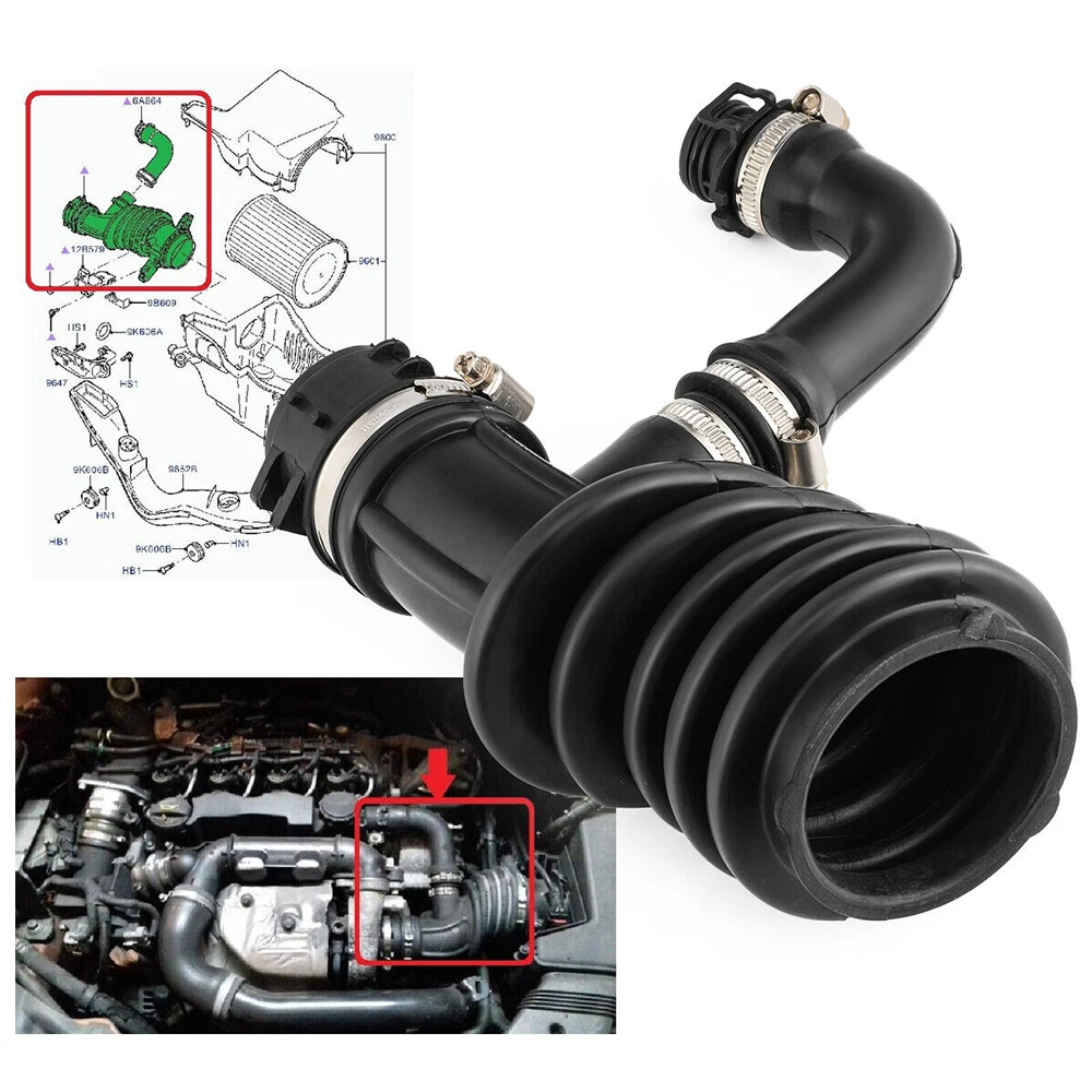AIR-FILTER-FLOW-INTAKE-HOSE-PIPE-FOR-FORD-FOCUS-MK2-C-MAX-VOLVO-1-6 ...