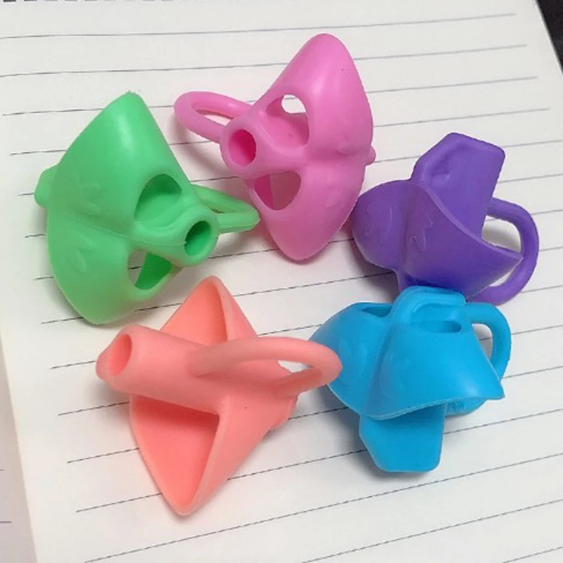 18 Pcs Finger Silicone Pencil Pen Holder Children Writing Learning Tool ...