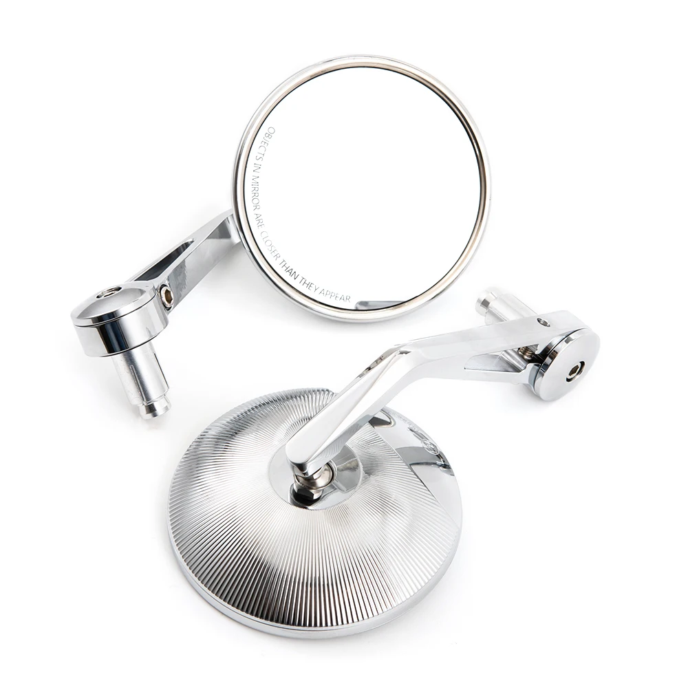 Motorcycle-Rear-View-Mirror-7-8-Round-CNC-Cafe-racer-parts-Side-Mirrors ...