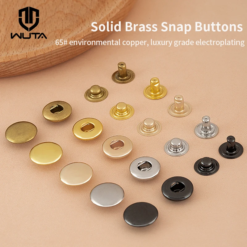Wuta-Solid-Brass-Snap-Buttons-Snap-Fasteners-Kit-Metal-Press-Studs-DIY ...