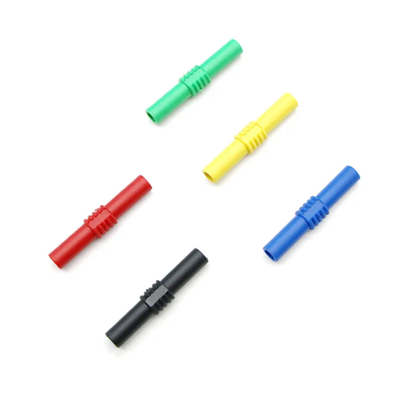 5PCS 4mm Banana Plug Extension Adapter Insulated Connector 4mm Double ...