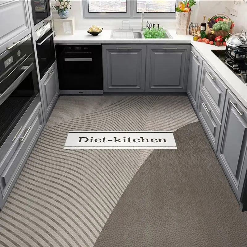 Modern-Kitchen-Floor-Mat-Oil-Proof-and-Waterproof-PVC-Kitchen-Mat-Anti ...