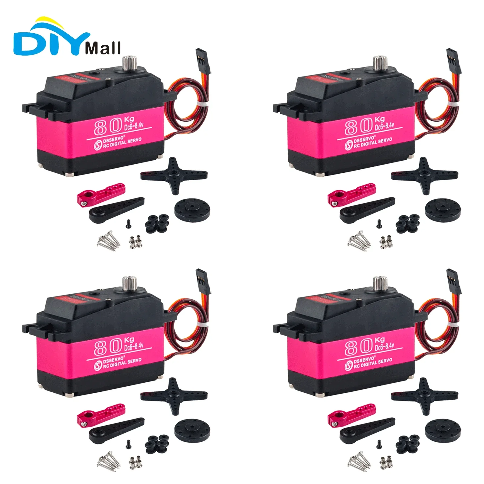 DIYmall-Servo Digital DS5180, 80KG, 7,4 V, alto Torque, engranaje de ...
