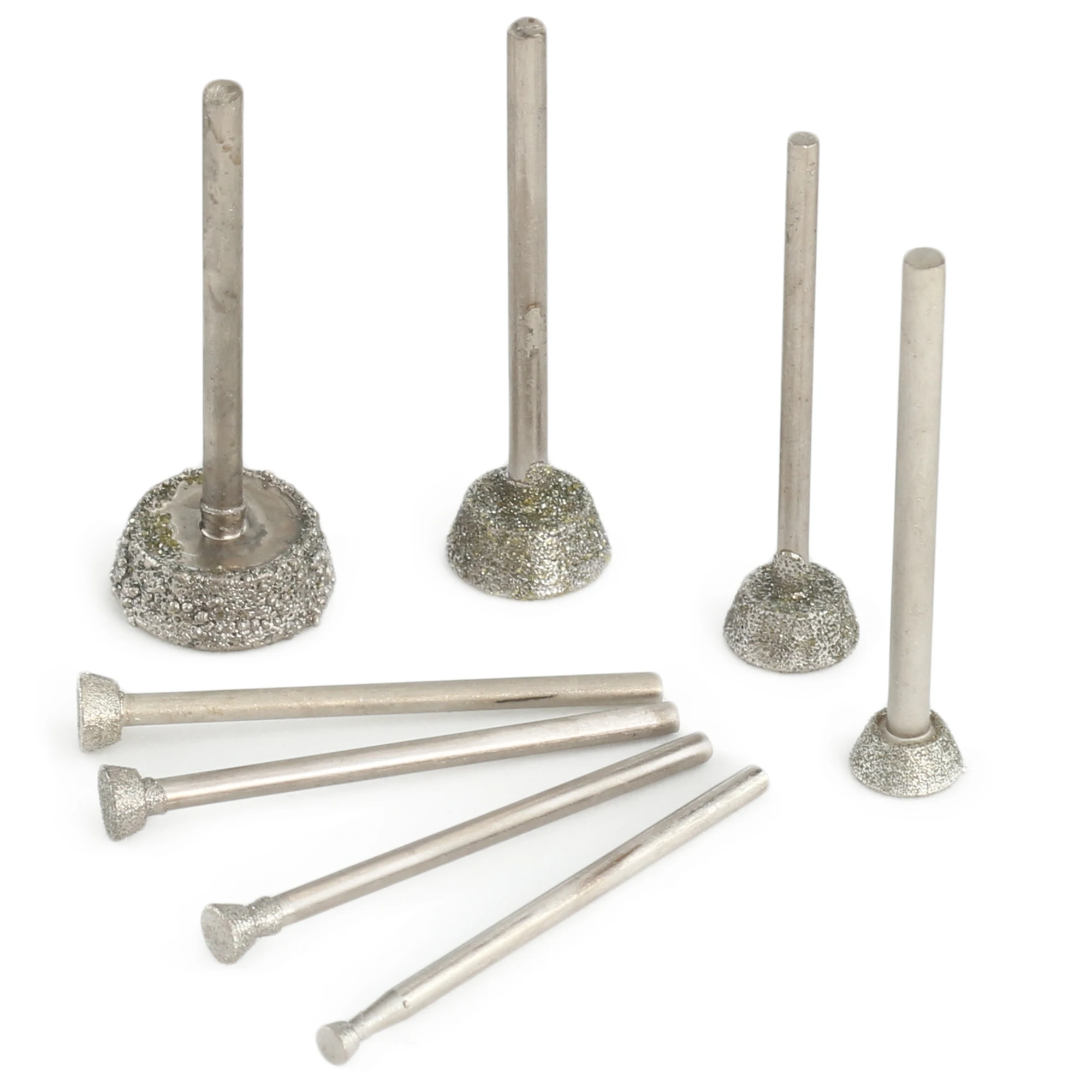 10Pcs 3-10mm SHORT INVERTED CONICAL Diamond Grinding Burr Bits for ...