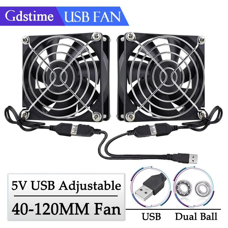 GDSTIME-USB-Dual-Fan-40mm-60mm-80mm-120mm-140mm-5V-Powered-Fan-w-2in1 ...