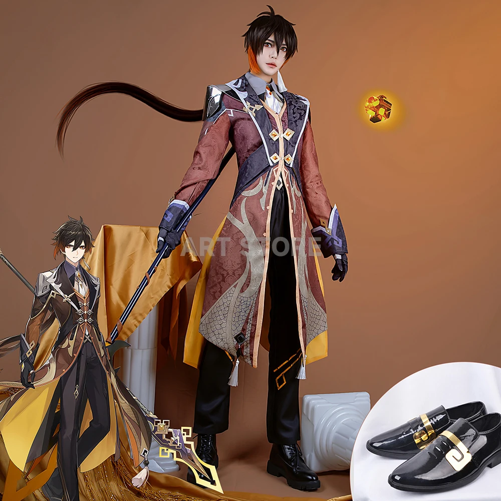 Game Genshin Impact Zhongli Cosplay Costumes Anime Clothes Halloween ...