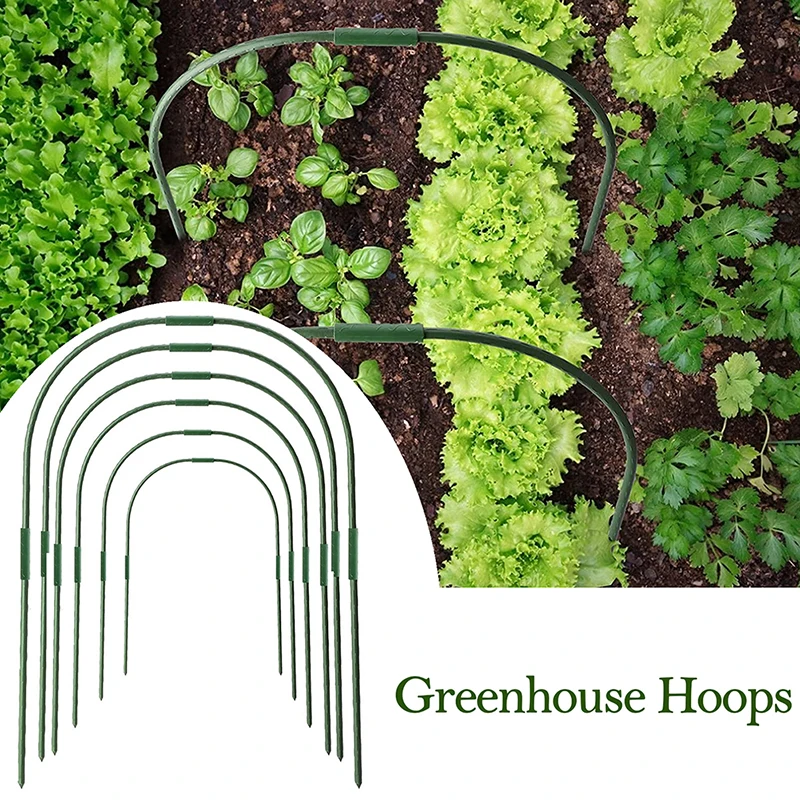 3-6-Pcs-Greenhouse-Hoops-Grow-Tunnel-Kit-Plant-Support-Frame-DIY-Garden ...