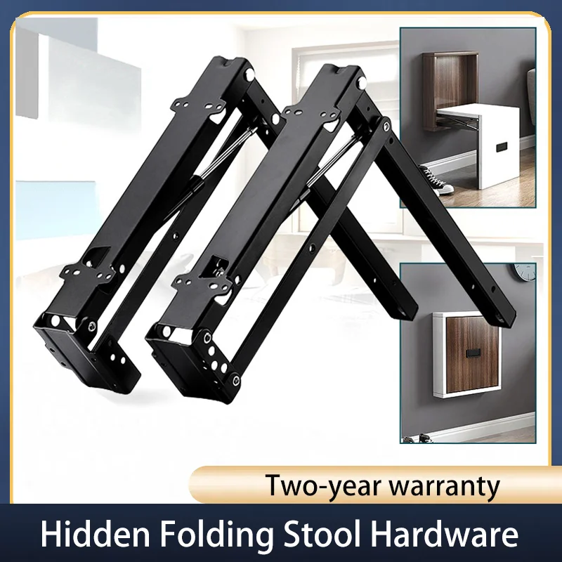 Hidden-Silent-Folding-Stool-Hardware-Automatic-Rebound-Wall-Mounted ...