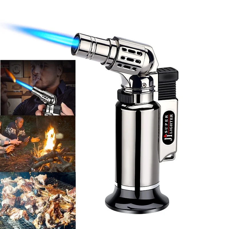 Metal-Windproof-Butane-Gas-Turbo-Lighter-Welding-Torch-Kitchen-BBQ ...