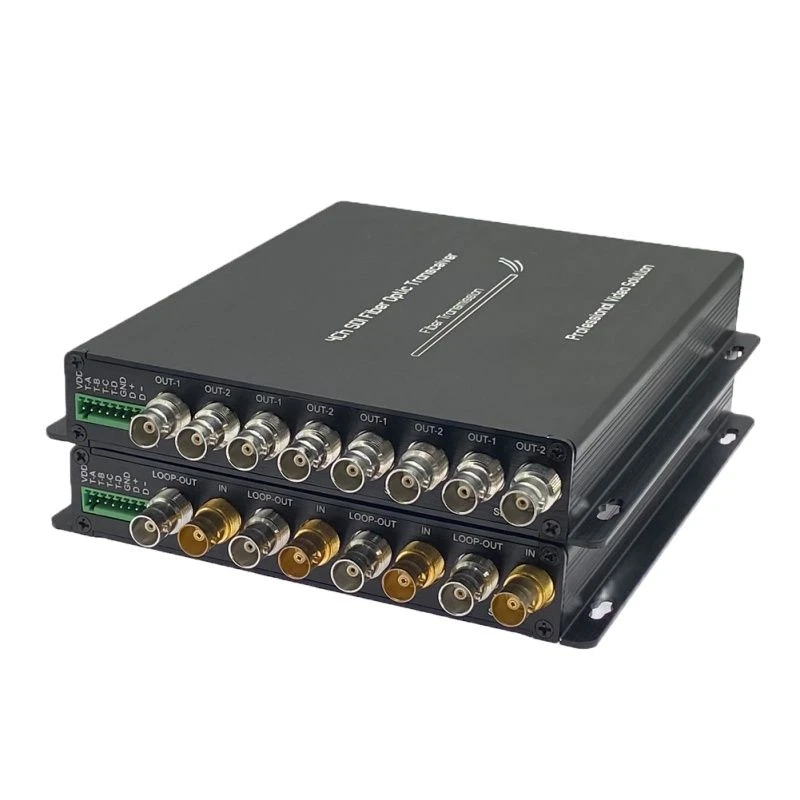 4ch HD/3G SDI Fiber Converter|SDI Extender With Loop output RS485 Tally ...