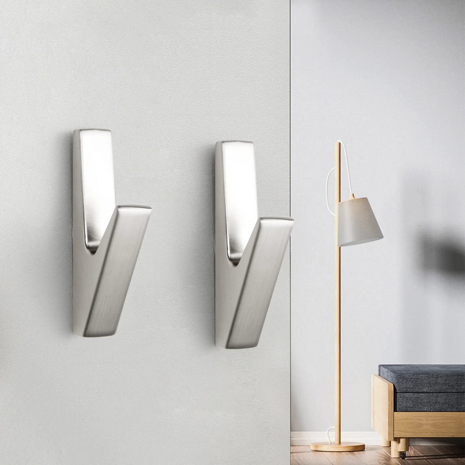 SARIHOSY Wall Hook Matte Silver Hooks Heavy Wall Hanger Rack for ...