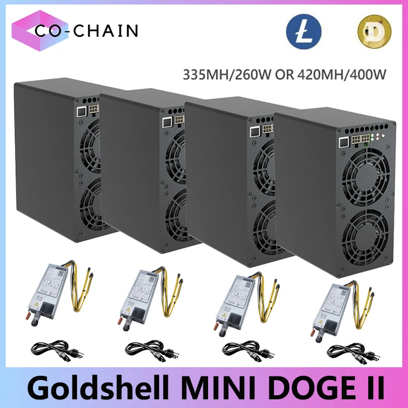 Multiple Sets Option Goldshell MINI DOGE 2 Miner LTC&Doge Coin Mining Rig Mini Doge II With PSU ...