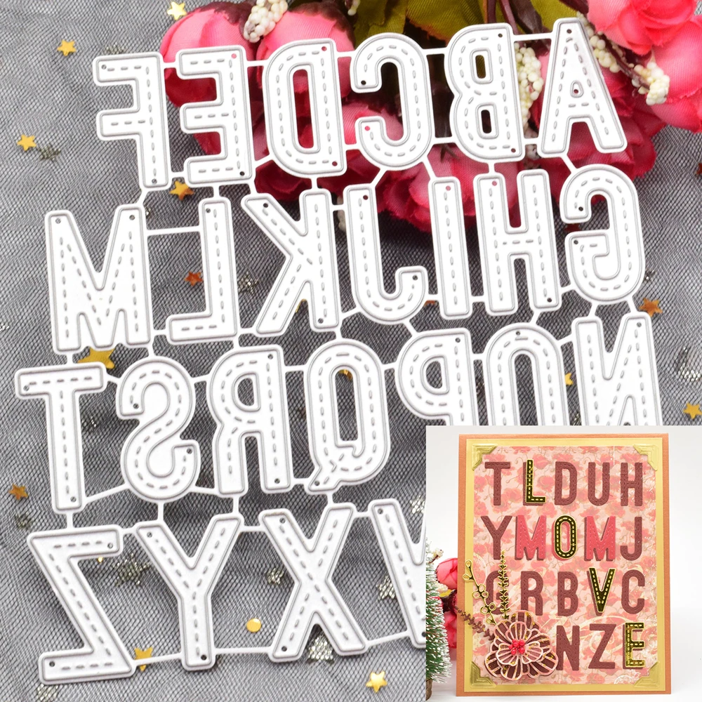 A to Z Alphabet Cutting Dies Letter Metal Die Cuts for DIY Scrapbooking ...