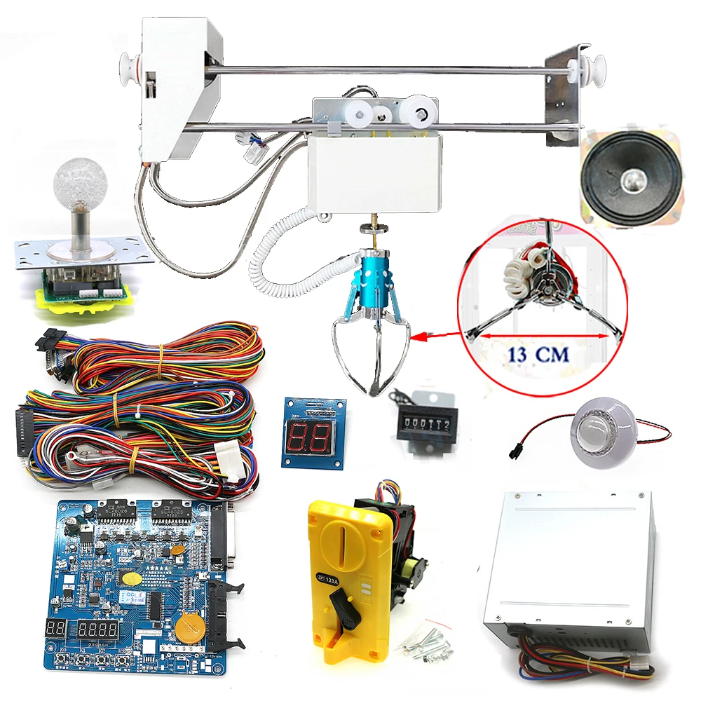 Arcade Mini Toy Vending Diy Kit Crane Claw Machine Set Game Board ...