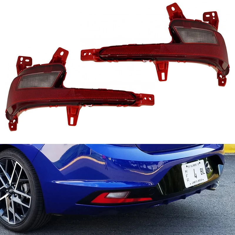 For-Hyundai-Elantra-2019-2020-Car-Rear-Bumper-Reflector-Fog-Light-Rear ...