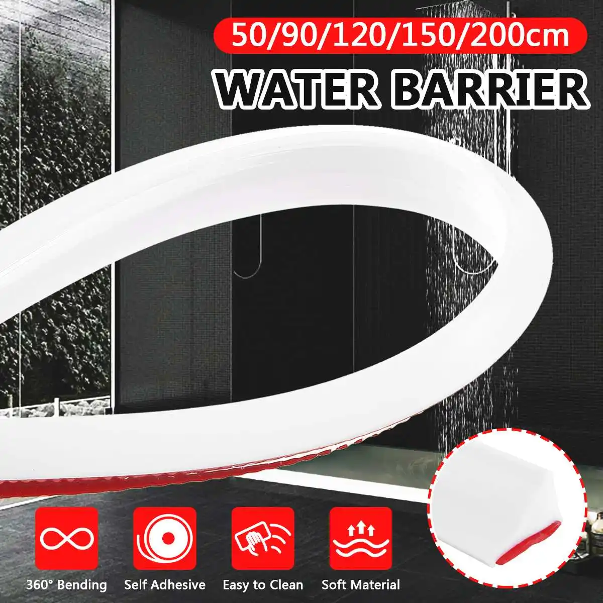 Bathroom-Water-Stopper-Water-retaining-strip-Bendable-Bathroom-door ...